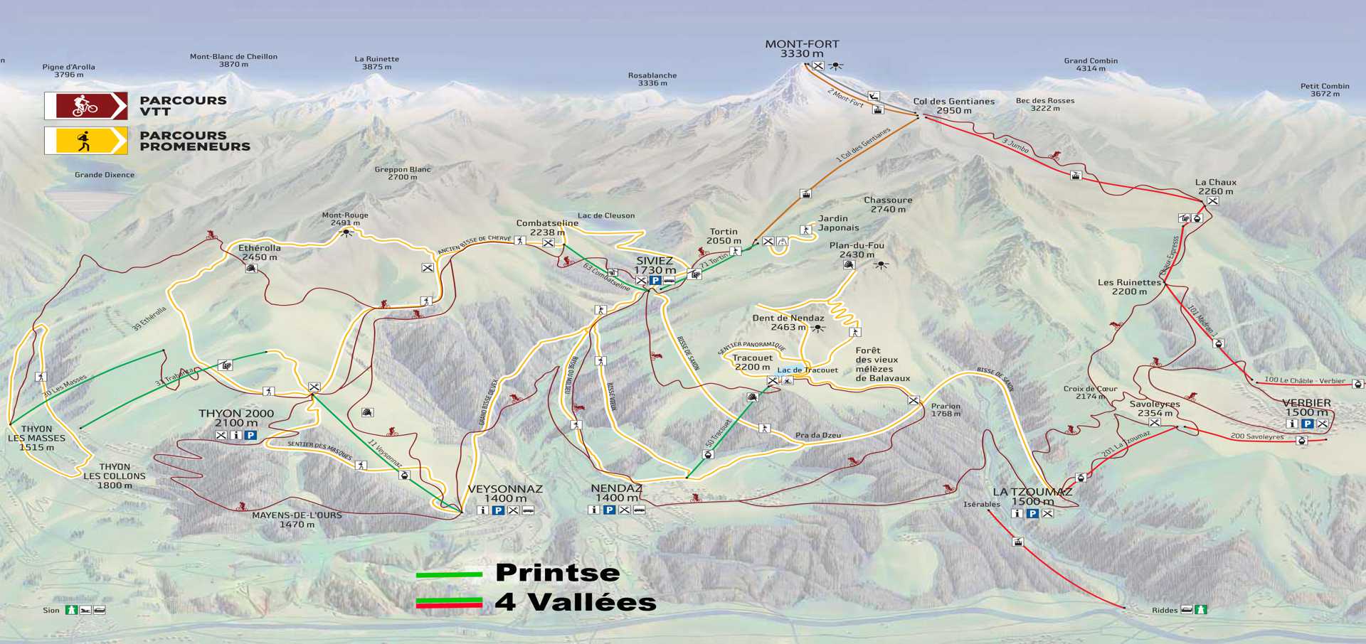 Ski Pass Thyon 4 Vallées - Les Collons - Thyon - Thyon 2000 - Printse ...